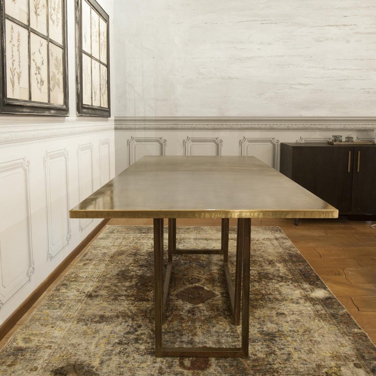 Infinito Slim Brass Table For Sale at 1stDibs
