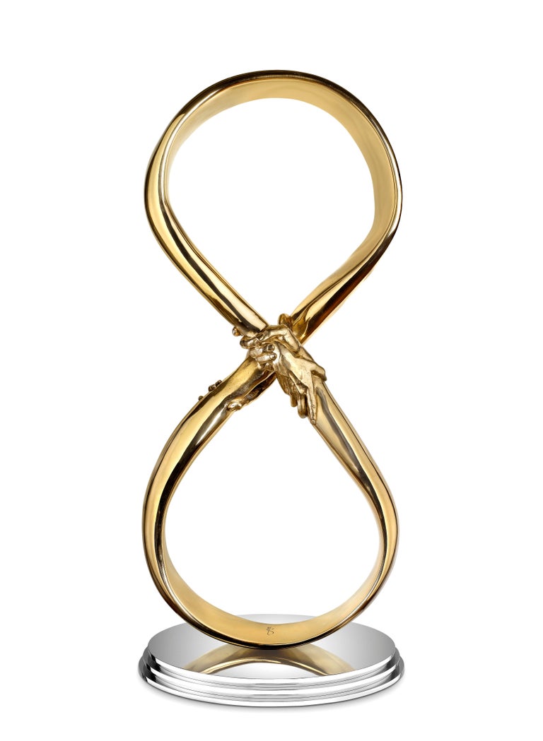 Infinity 18 Carat Rose Golden Bracelet by Lorenzo Quinn For Sale at 1stDibs