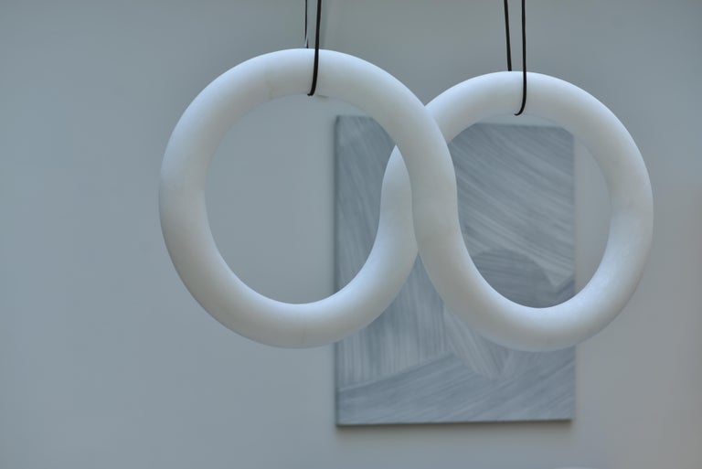 Infinity Alabaster Chandelier by Atelier Alain Ellouz For Sale at 1stDibs