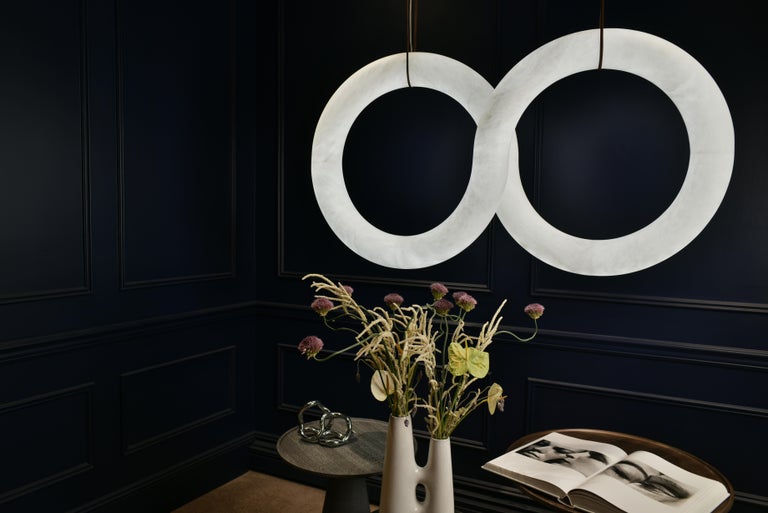 Infinity Alabaster Chandelier by Atelier Alain Ellouz For Sale at 1stDibs