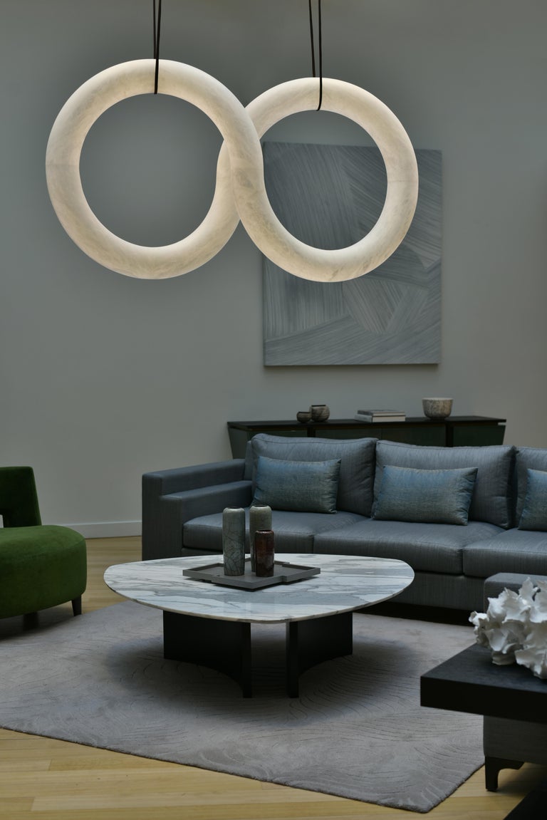 Infinity Alabaster Chandelier by Atelier Alain Ellouz For Sale at 1stDibs