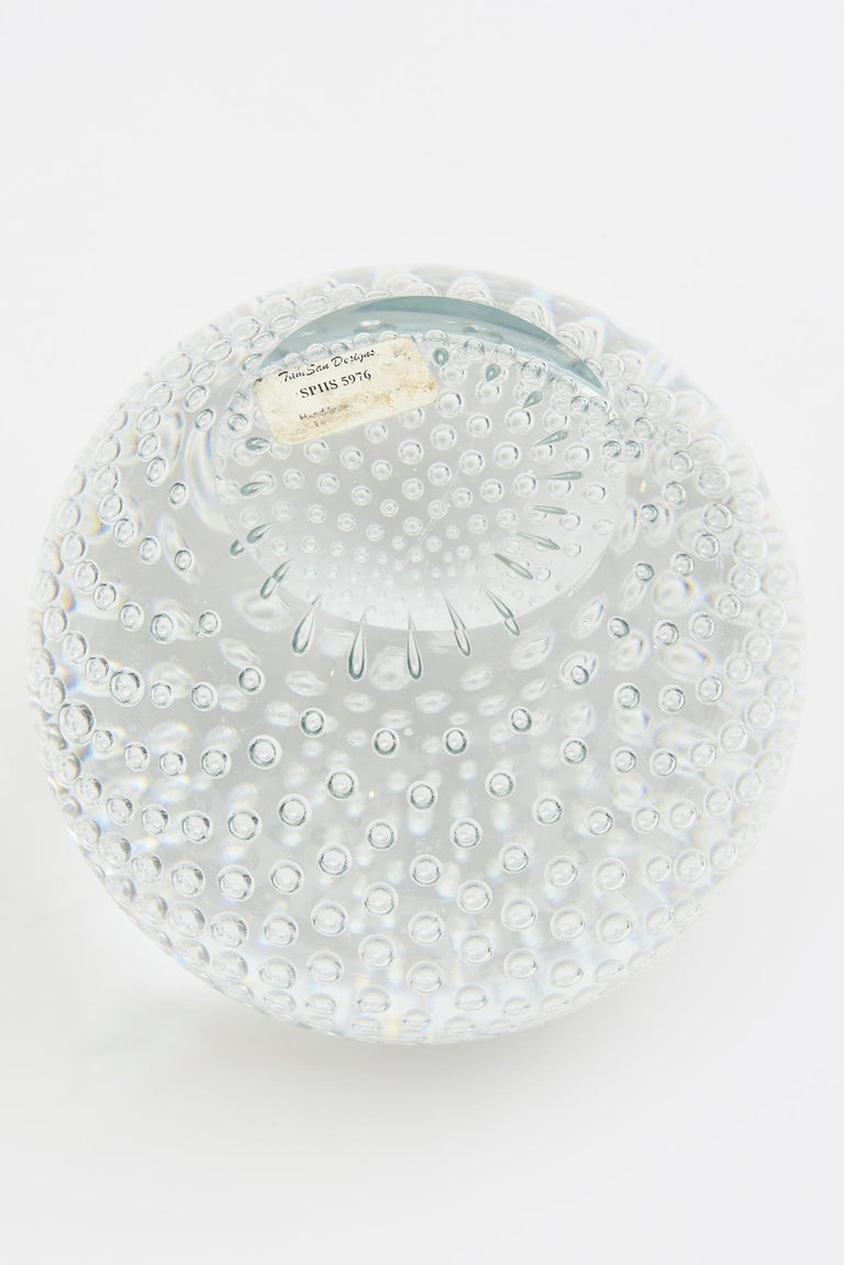 Infinity Bullecante Glass Bubble Balls or Bookends Pair of Labeled For ...