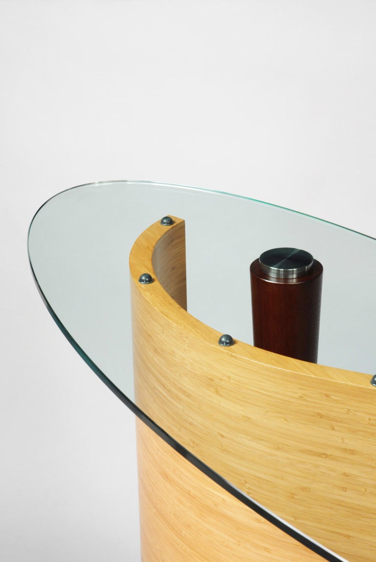 Infinity Console Table with Floating Legs and Glass Top by Lee Weitzman ...