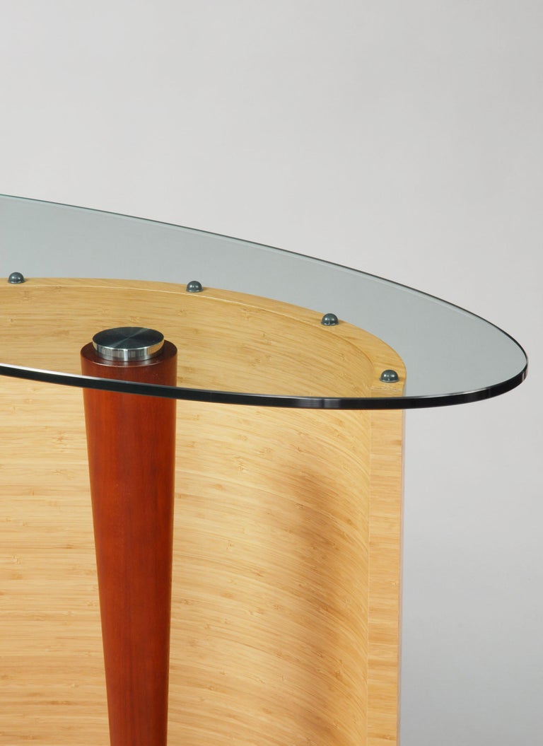 Infinity Console Table with Floating Legs and Glass Top by Lee Weitzman ...