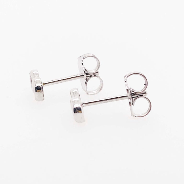 Infinity Earring Studs in 14 Karat Gold, White Gold Figure 8 Infinity ...