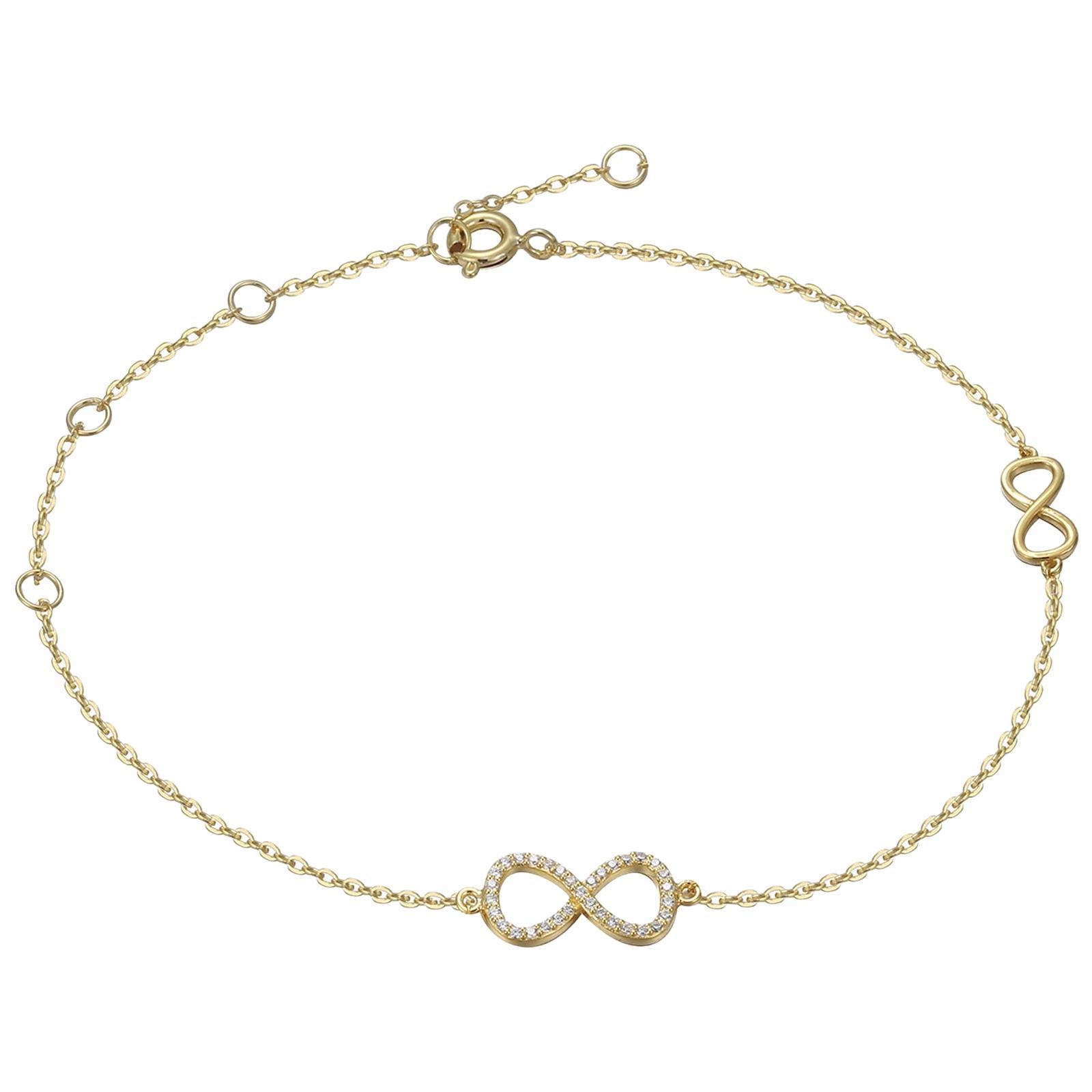 Infinity Pave Anklet For Sale at 1stDibs | infinity anklets