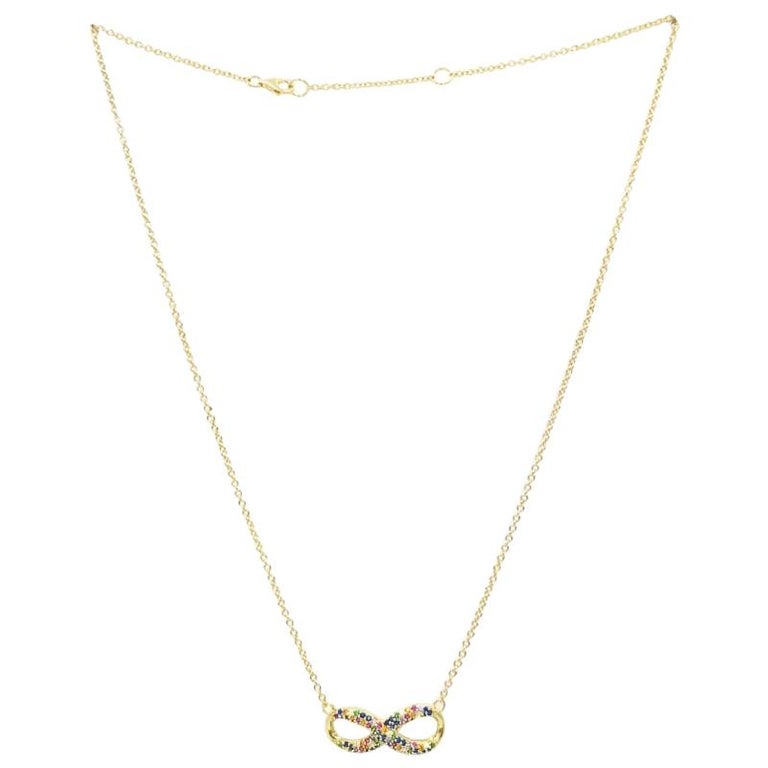 Infinity Silver Necklace For Sale at 1stDibs
