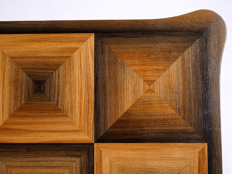 Infinity Squares-Table in 1, 200 Year Old Bog Oak with Hand-Turned Legs ...