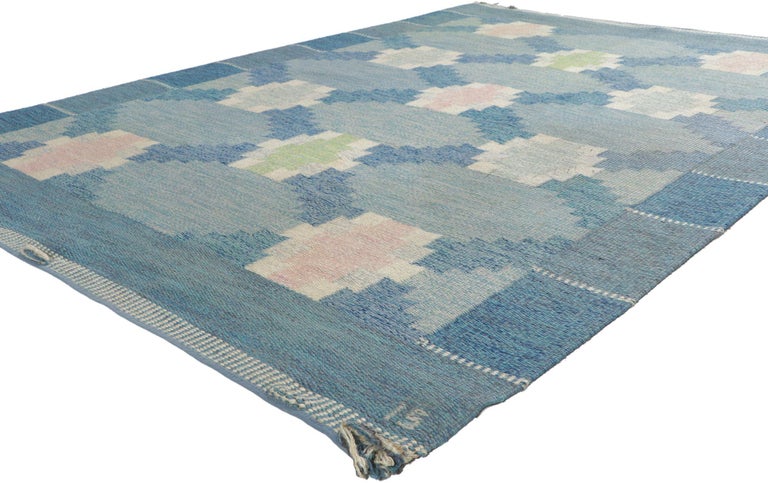 Ingegerd Silow Vintage Swedish Kilim Rollakan Rug, Blommig Spaljé For ...