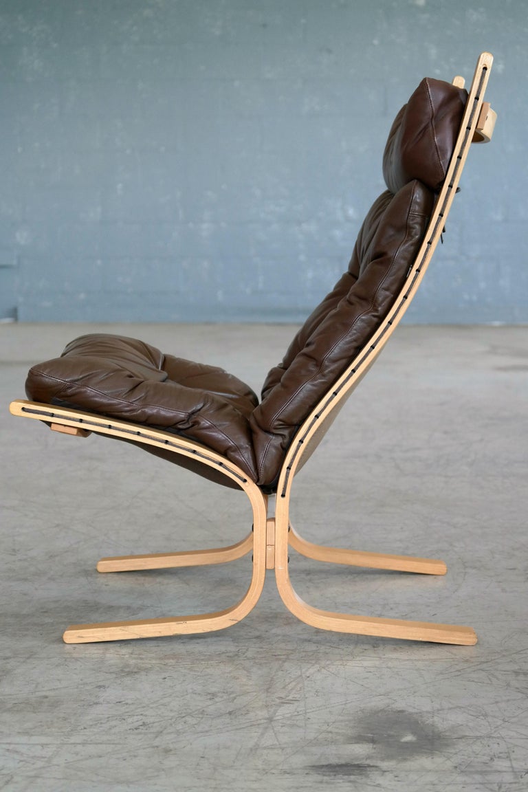 Ingmar Relling Siesta Chair in Espresso colored Patinated Leather for ...