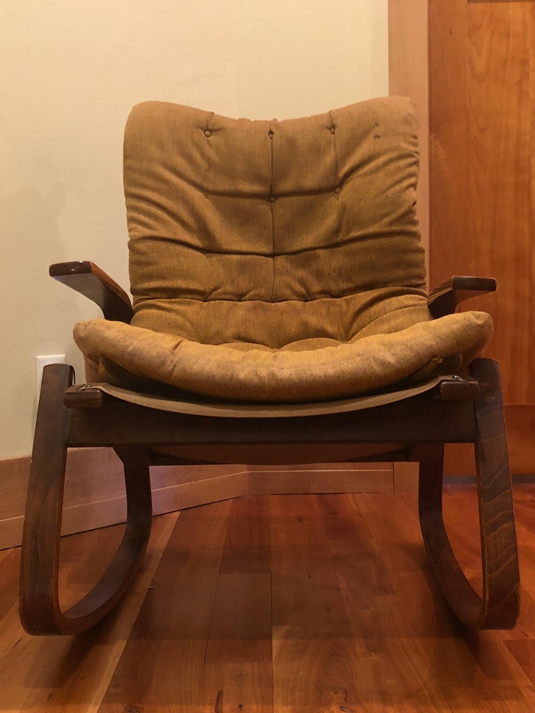 Ingmar Relling Westnofa Norwegian Midcentury Teak Canvas Bentwood ...