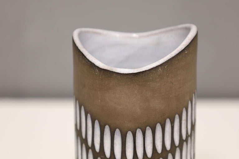 Ingrid Atterberg Ceramic Vase Model Negro Produced by Upsala Ekeby in ...