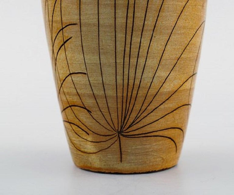 Ingrid Atterberg for Uppsala Ekeby, Papyrus Vase in Glazed Stoneware ...