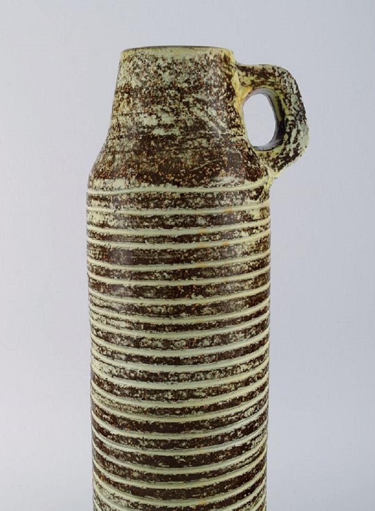 Ingrid Atterberg for Upsala-Ekeby, Large Floor Vase with Grooved Body ...