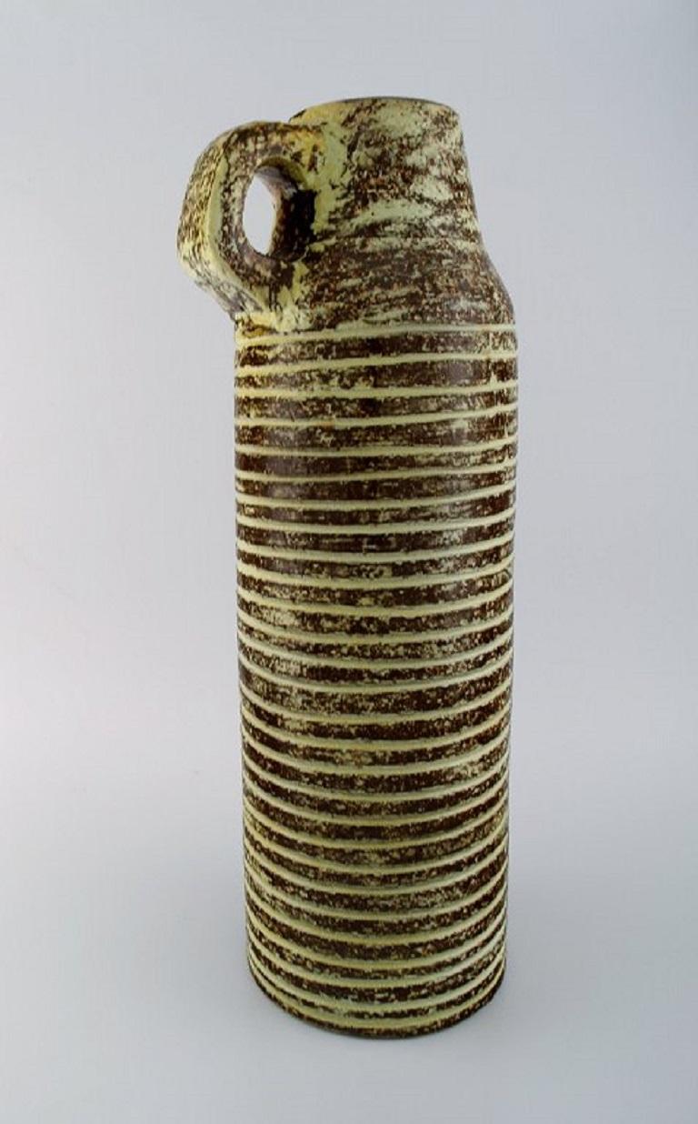 Ingrid Atterberg for Upsala-Ekeby, Large Floor Vase with Grooved Body ...