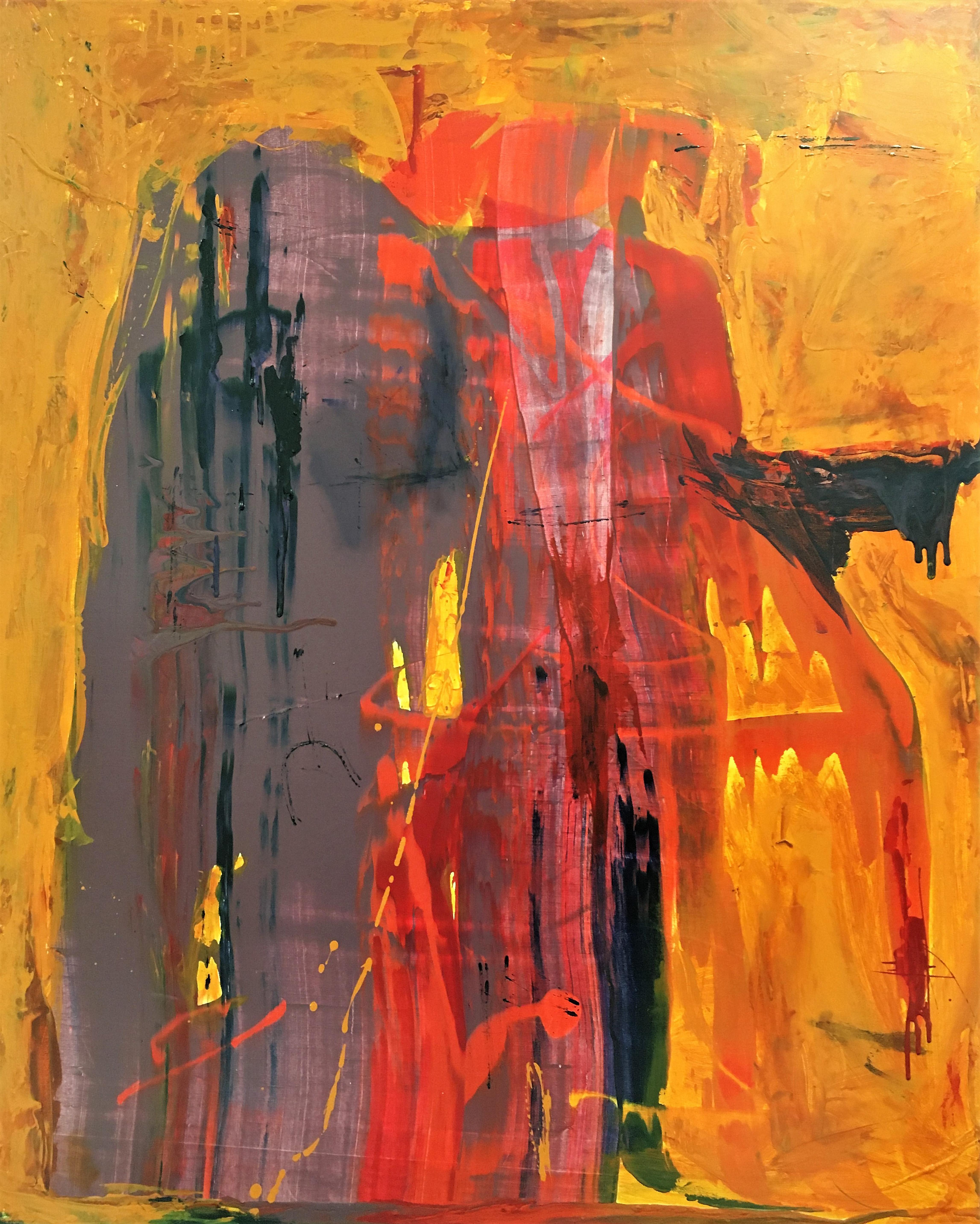 Robert Freimark - 70's Large Colorful Abstract Expressionist Art Protis ...