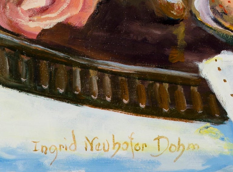 Ingrid Dohm - Afternoon Tea, Original Signed Impressionist Still Life ...