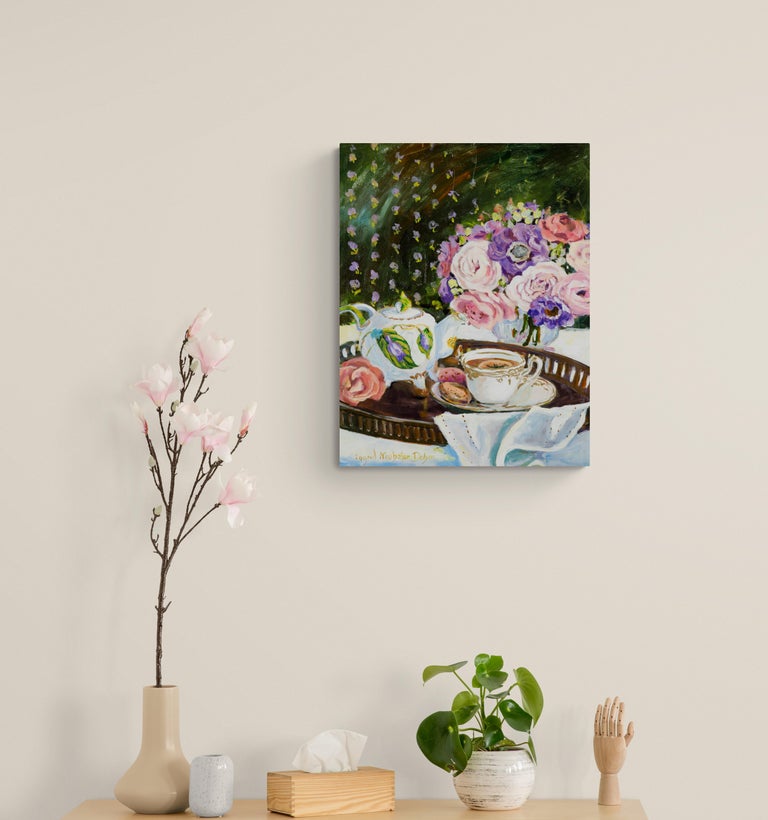 Ingrid Dohm - Afternoon Tea, Original Signed Impressionist Still Life ...