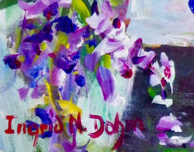 Ingrid Dohm - Anemones, Original Signed Purple Impressionist Still Life ...