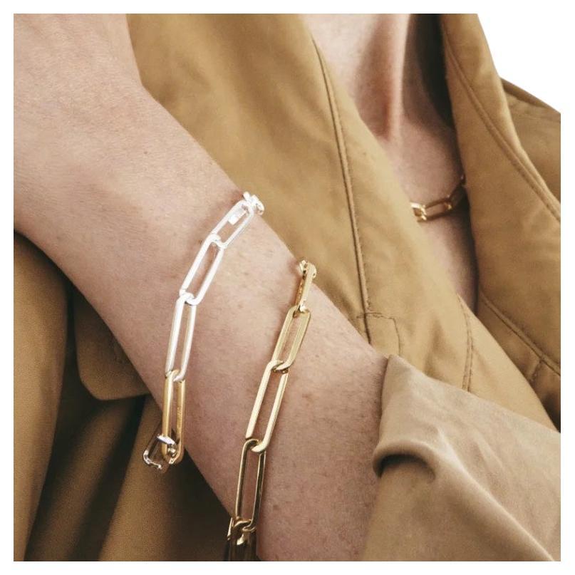 INHALING HIM LARGE Bracelet - sterling silver, 1 gold link For Sale at ...