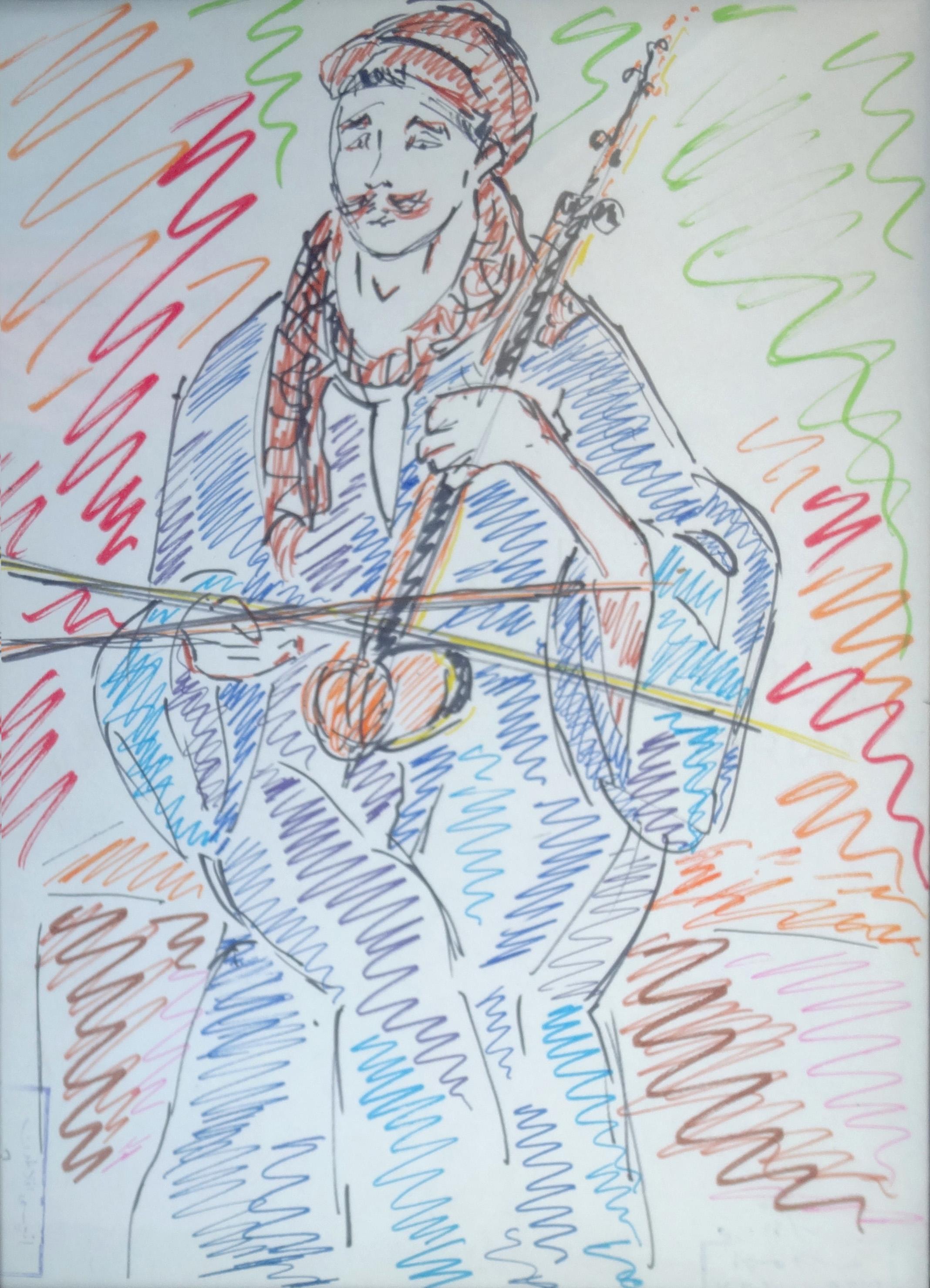 Inji Efflatoun - Trees in Blossom in Egypt - Oil painting - Signed ...