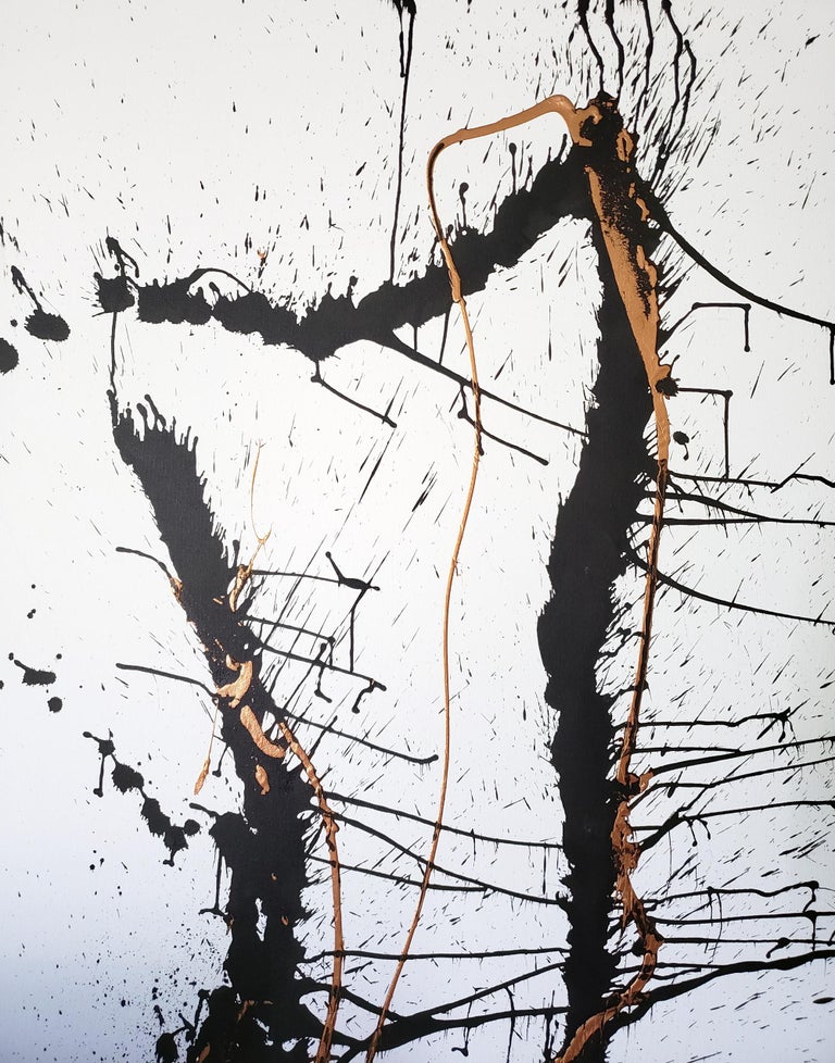 Ink and Acrylic Painting by Virginia Dutton, Titled Torso, Signed and ...