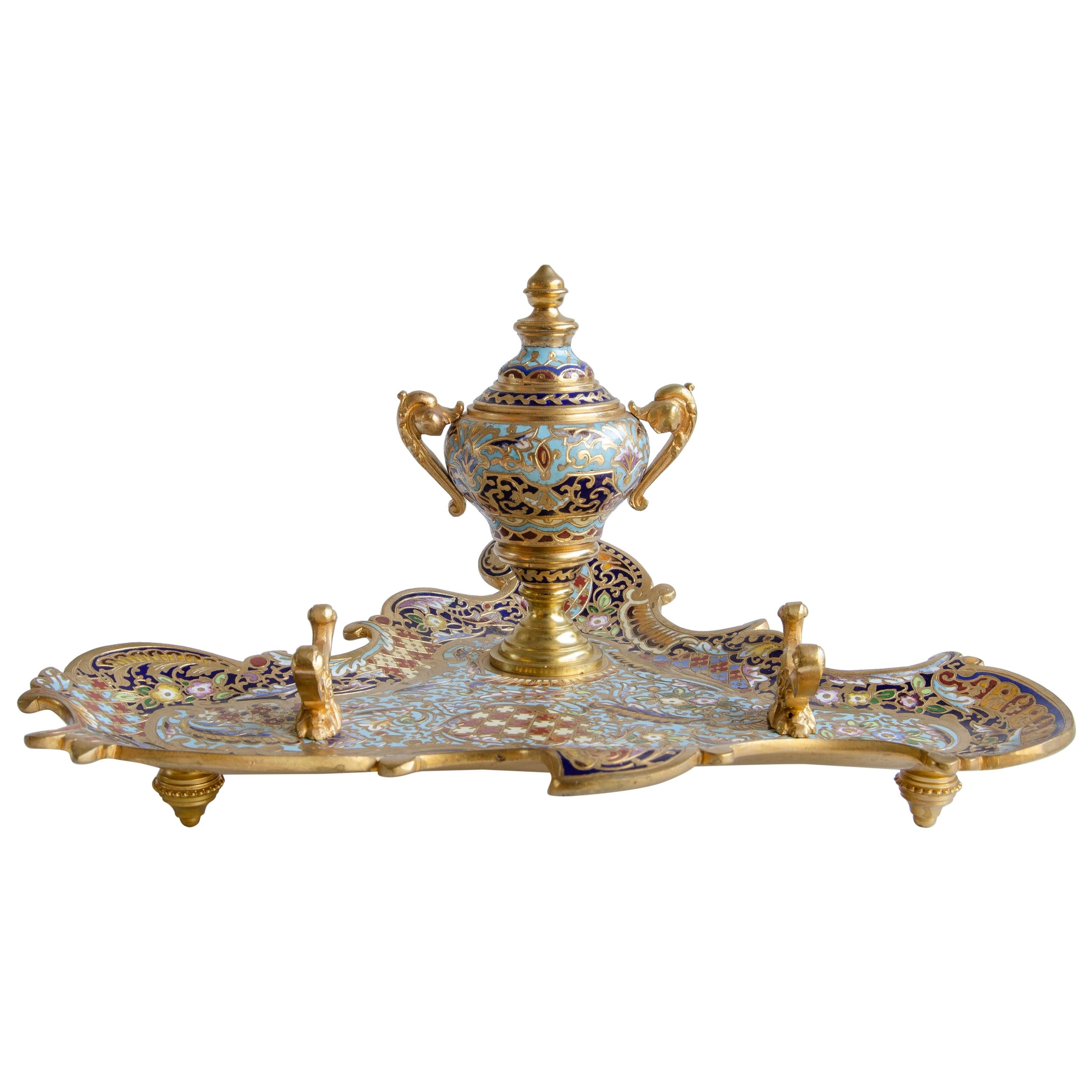 Victorian Cast Iron Figural Inkwell at 1stDibs