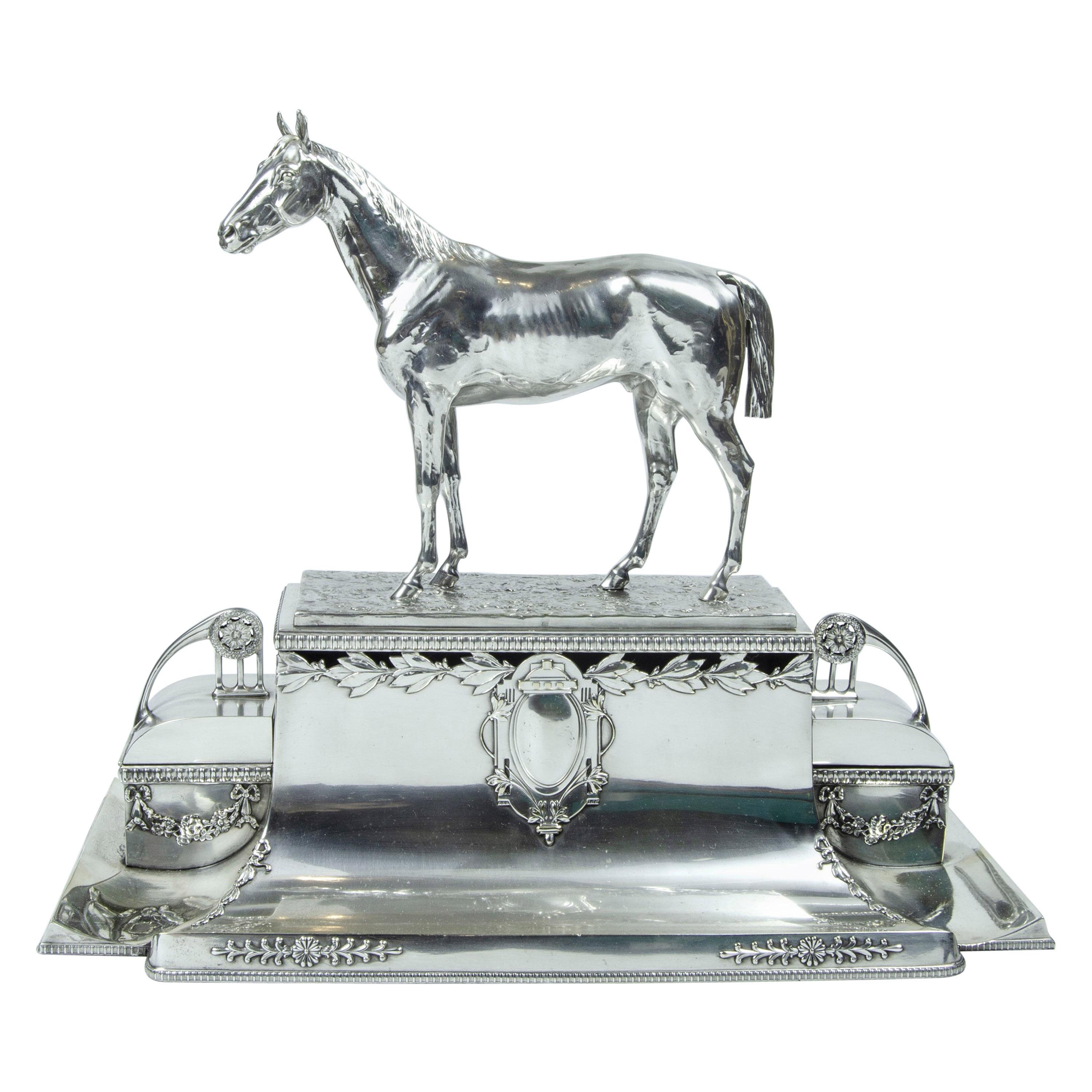 Argentor Glass and Silvered Metal Charger Designed by Hans Offer For ...