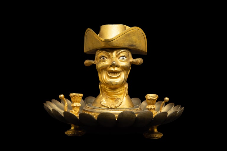 Inkwell in the Shape of a Country Gentleman with Tilting Hat For Sale ...