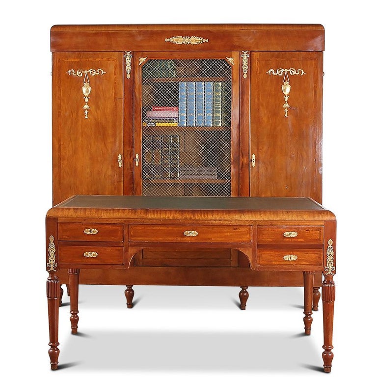 Inlaid Art Deco Bookcase at 1stDibs