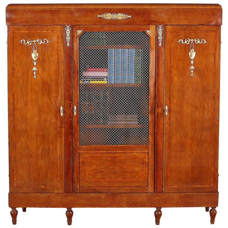Inlaid Art Deco Bookcase at 1stDibs