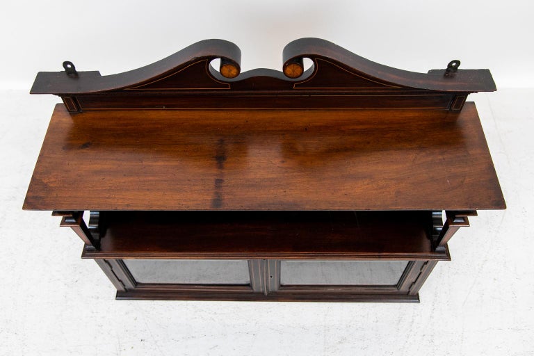 Inlaid English Hanging Cabinet For Sale at 1stDibs