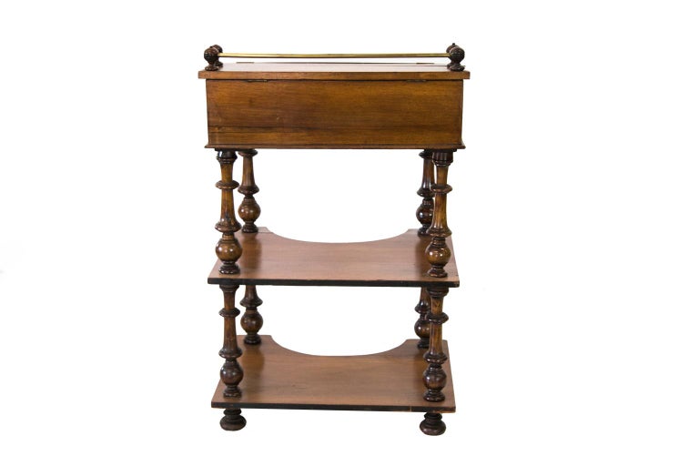 Inlaid English Walnut Slant Top Desk For Sale at 1stDibs