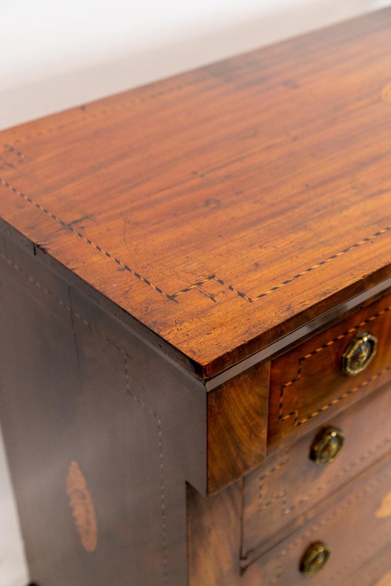 Inlaid French Four-Drawer Chest For Sale at 1stDibs