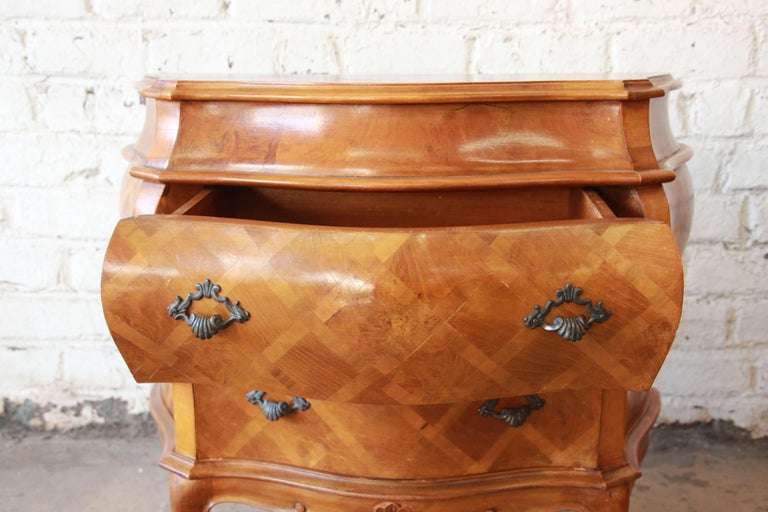 Inlaid Italian Bombay Chest Nightstands, Pair at 1stDibs