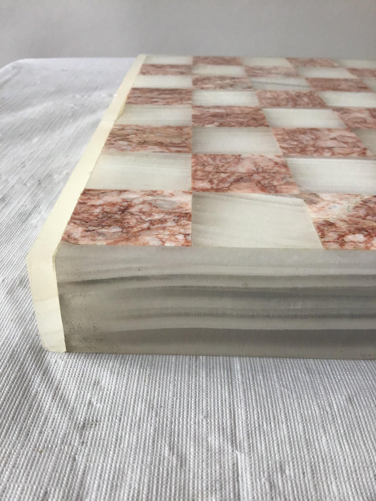 Inlaid Marble Chess Board/Backgammon Board at 1stDibs