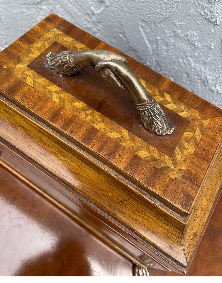 Inlaid Marquetry Wood Box For Sale at 1stDibs