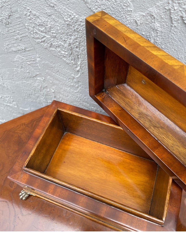 Inlaid Marquetry Wood Box For Sale at 1stDibs