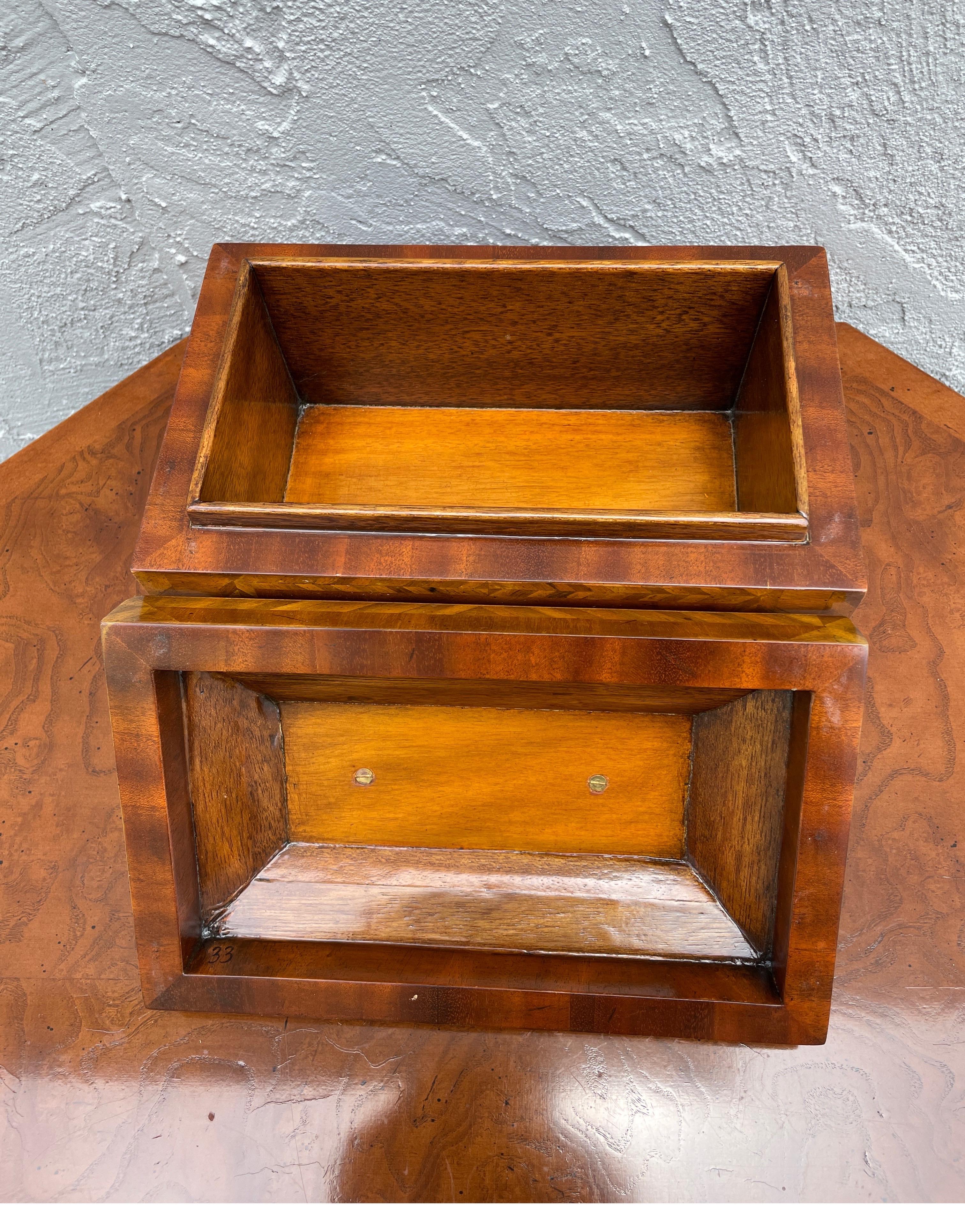 Inlaid Marquetry Wood Box For Sale at 1stDibs