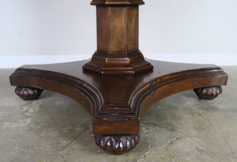 Inlaid Octagonal Table with Star Design, 20th Century at 1stDibs
