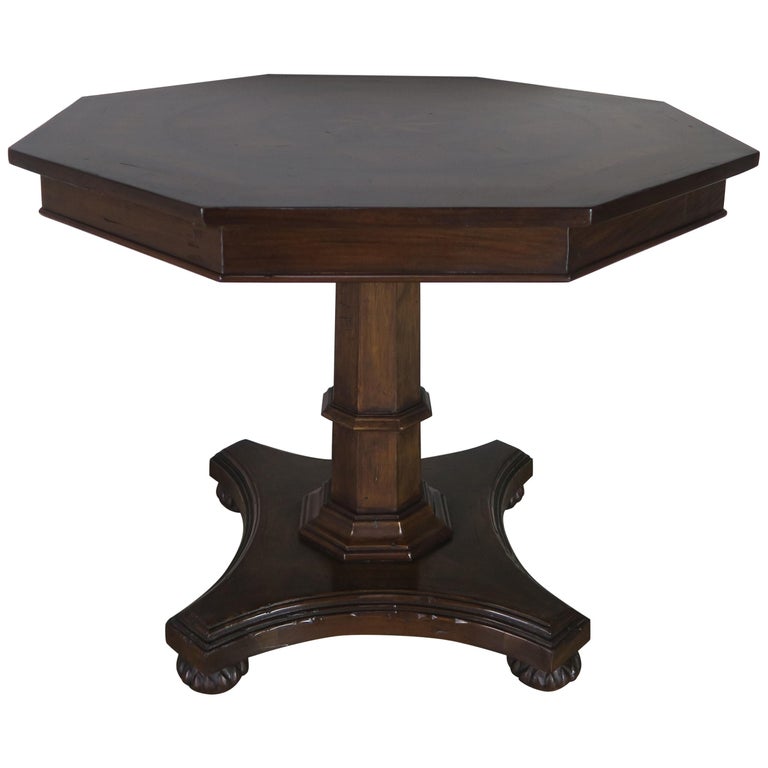 Inlaid Octagonal Table with Star Design, 20th Century at 1stDibs