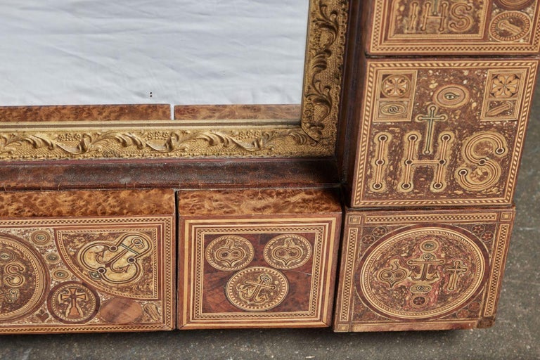 Inlaid Wood Mirror For Sale at 1stDibs