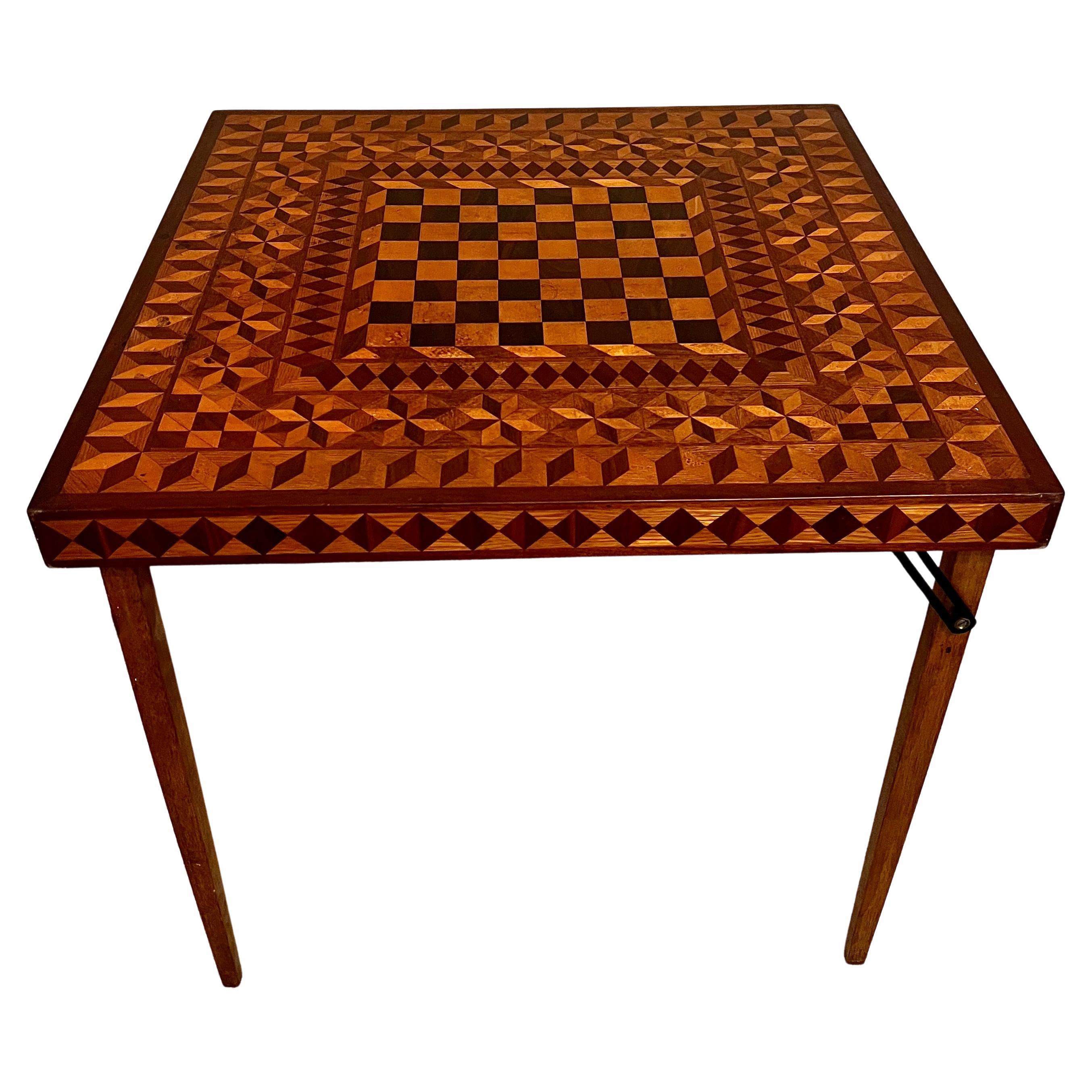 Game Table With Folding Leaves At 1stdibs