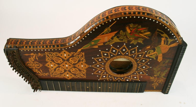 Inlayed String Instrument as Ornamentation/Sculpture at 1stDibs