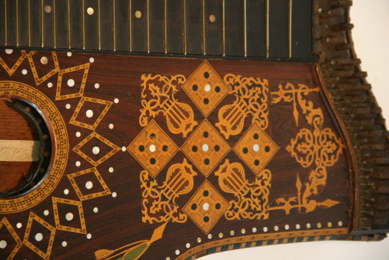 Inlayed String Instrument as Ornamentation/Sculpture at 1stDibs