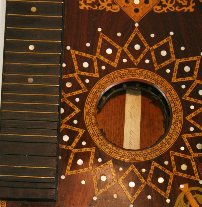 Inlayed String Instrument as Ornamentation/Sculpture at 1stDibs