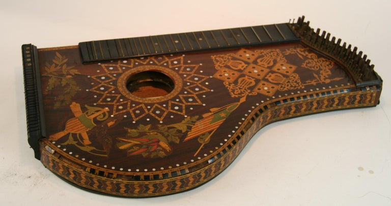 Inlayed String Instrument as Ornamentation/Sculpture at 1stDibs