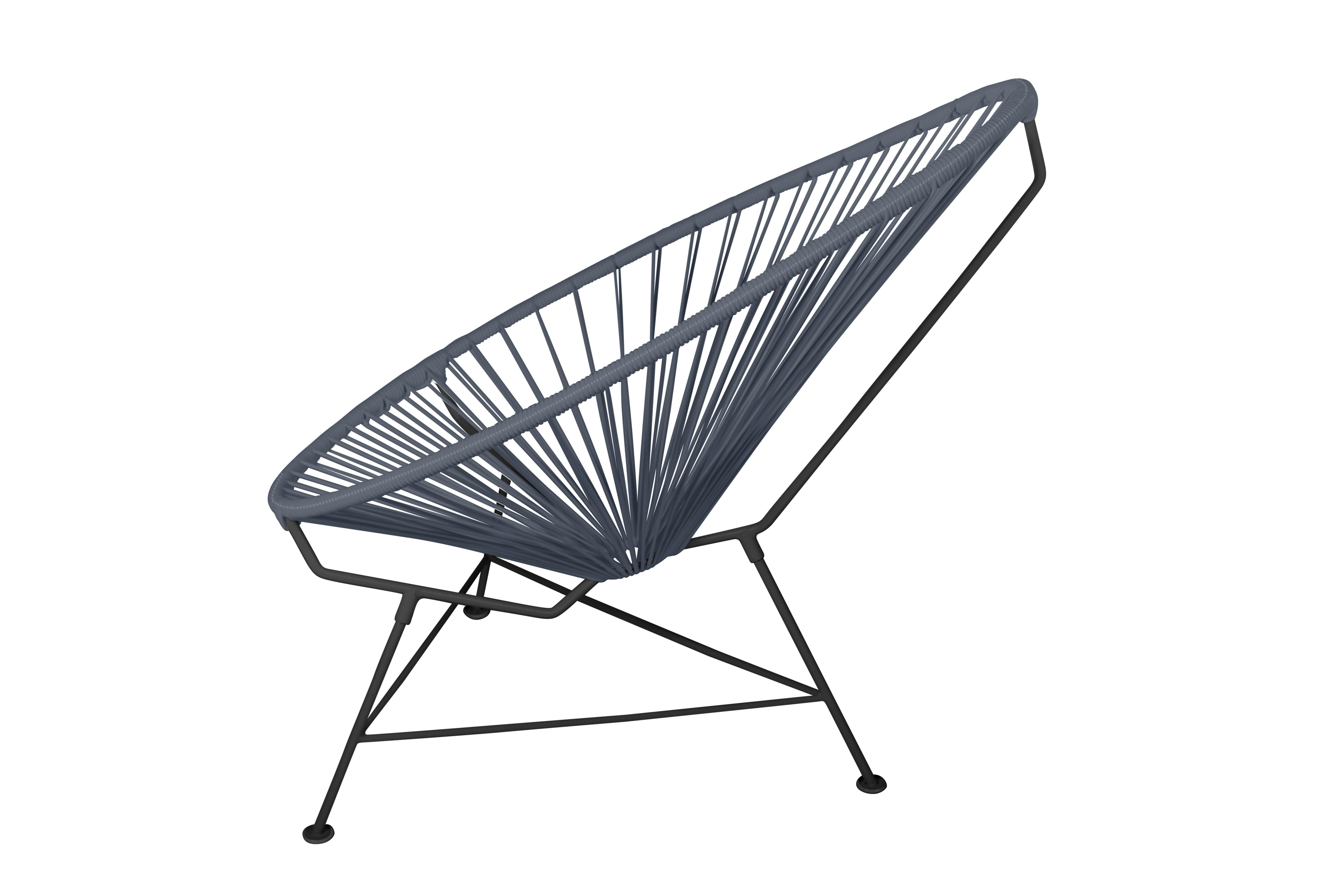 Innit Designs Acapulco Chair Grey Weave on Black Frame For Sale at 1stDibs