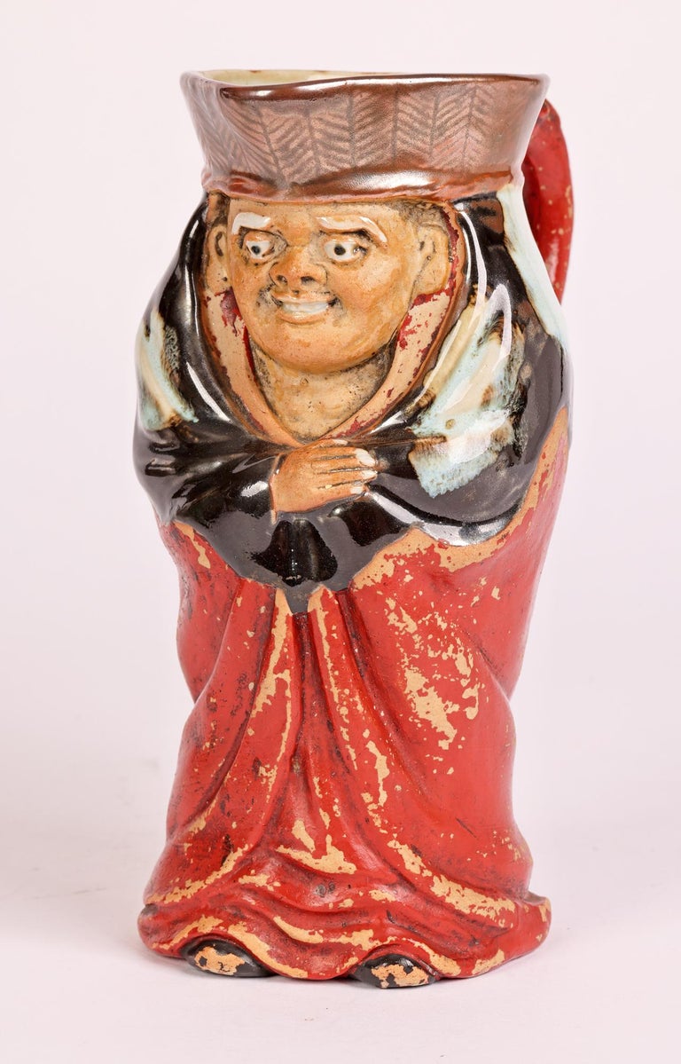 Inoue Ryosai Sumida Gawa Japanese Pottery Character Jug, c.1900 For ...