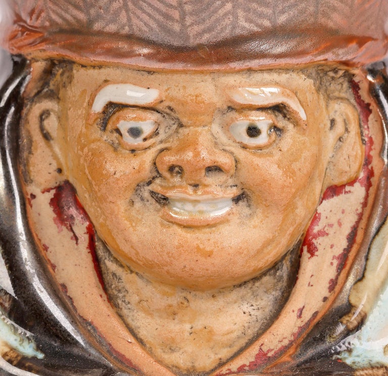 Inoue Ryosai Sumida Gawa Japanese Pottery Character Jug, c.1900 For ...